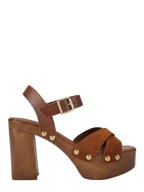 Kurt Geiger Festa Suede Platform Sandals - Brown