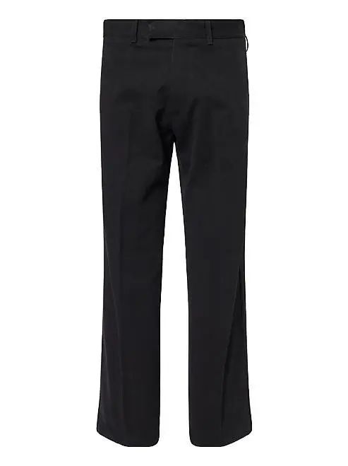 TOM FORD Wide-leg High-rise Cotton Trousers - Black