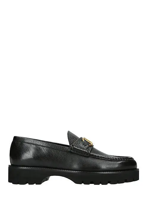 Valentino Garavani Vlogo Signature Chunky Leather Loafers - Black