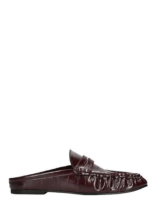 Steve Madden Rafe Faux-leather Mules - Wine
