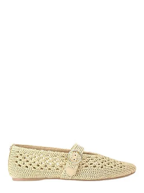 Kurt Geiger Noor Woven Ballet Flats - Beige
