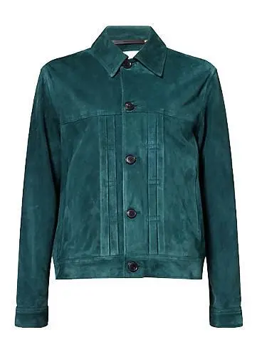 Paul Smith Slim-fit Suede Jacket - Green