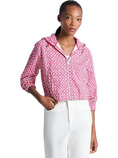 Michael Kors Graphic Logo Cotton Blend Jacket - Pink