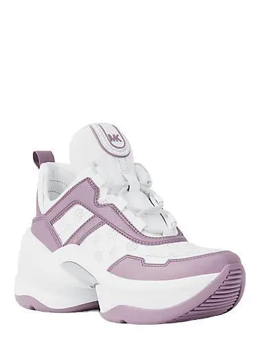 Michael Kors Olympia Logo Debossed Trainer - Purple
