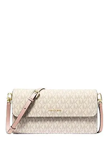 Michael Kors Jet Set Small Signature Logo Smartphone Crossbody Bag - Pink