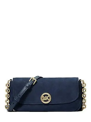 Michael Kors Nolita Small Nubuck Crossbody Bag - Blue