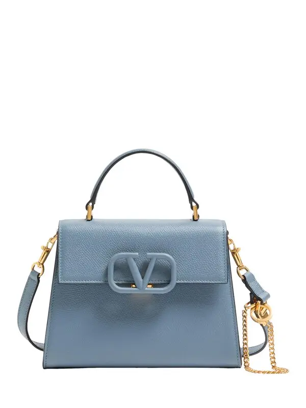 Valentino Garavani Mini Leather Vsling Top-handle Bag - Blue