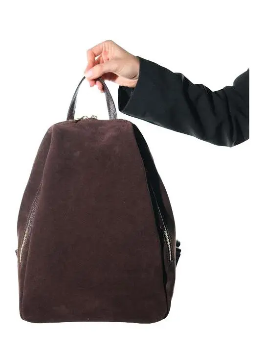 FOREVER & ALWAYS SHOES Josh Leather Backpack - Brown Suede