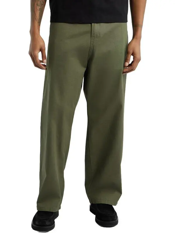 Carhartt Work In Progress Brady Cotton Twill Pants - Leaf (rinsed)