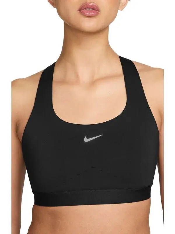 Nike Swift Dri-fit High Support Sports Bra - 010 Black/silver