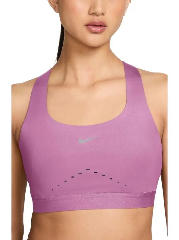 Nike Swift Dri-fit High Support Sports Bra - Magenta/silver
