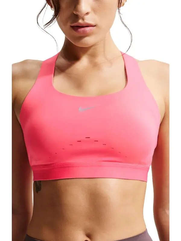 Nike Swift Dri-fit High Support Sports Bra - Sea Coral/silver