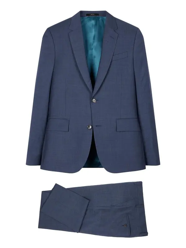 Paul Smith The Soho Tailored-fit Puppytooth Wool Suit - Blue