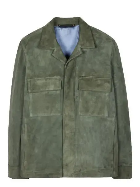 Paul Smith Casual Fit Suede Jacket - Green