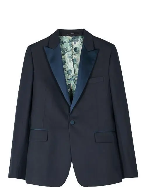 Paul Smith The Soho Tailored-fit Navy Linen Evening Blazer - Blue
