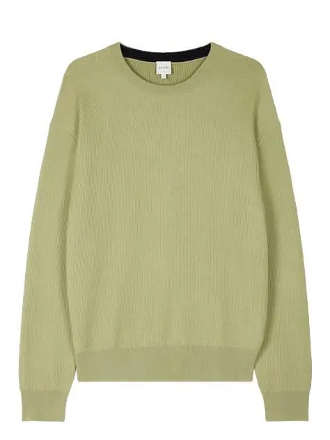 Paul Smith Pale Merino Wool Ribbed Sweater - Green