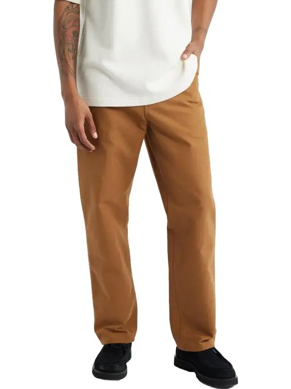 Carhartt Work In Progress Organic Cotton Canvas Straight Leg Pants - Hamilton Brown
