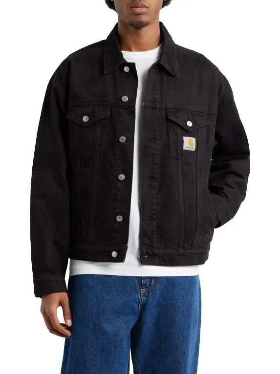 Carhartt Work In Progress Everson Denim Trucker Jacket - Everson Black Palisander