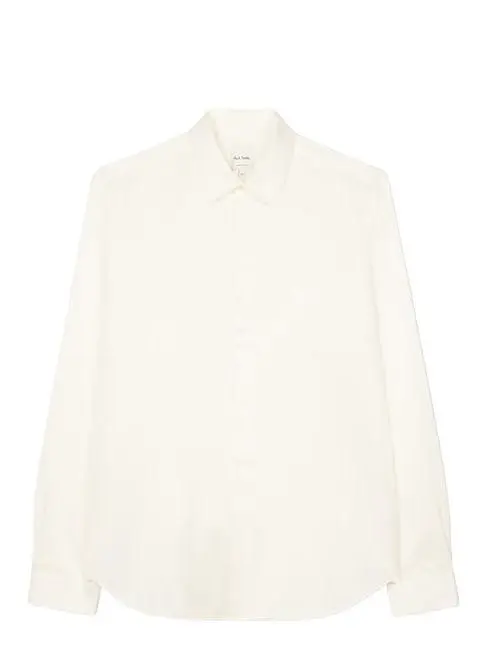 Paul Smith Ivory Cotton-viscose Blend Slim-fit Shirt - White