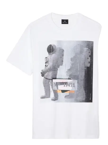 Paul Smith Astronaut' Print T-shirt - White