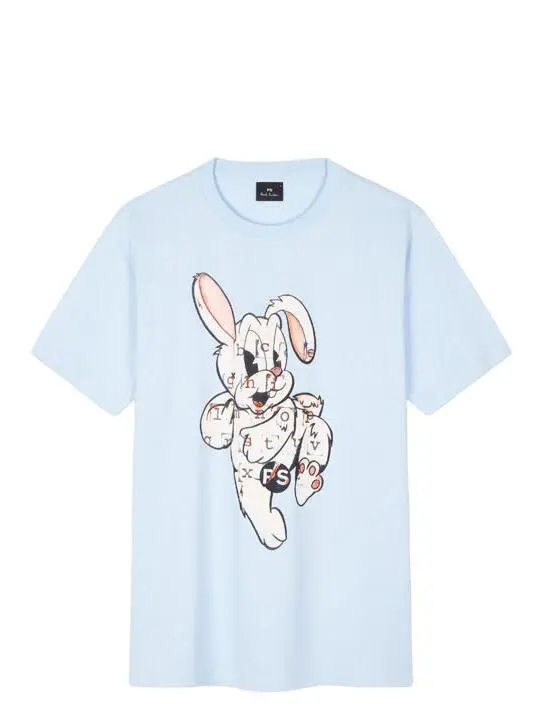 Paul Smith Sky 'bunny' Print T-shirt - Blue