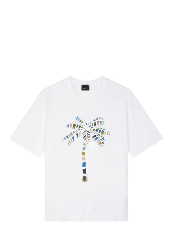 Paul Smith Palm Tree' Print T-shirt - White