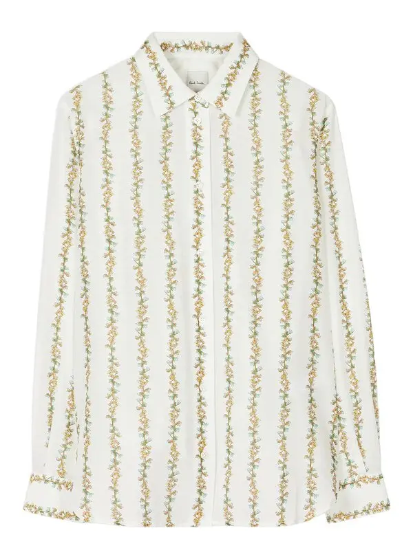 Paul Smith Infloressence Cotton-silk Shirt - White