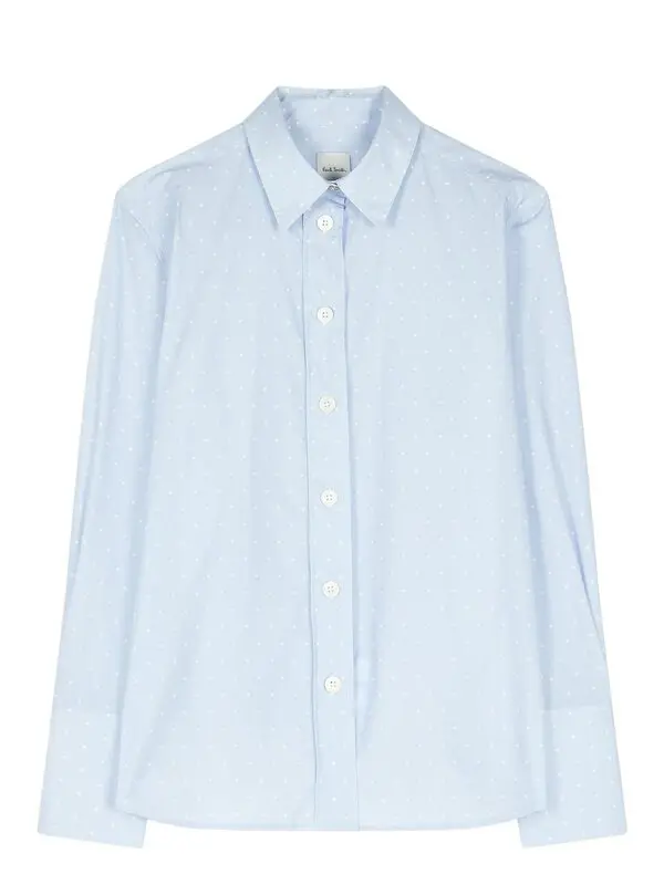 Paul Smith Pale Polka Dot Relaxed-fit Shirt - Blue