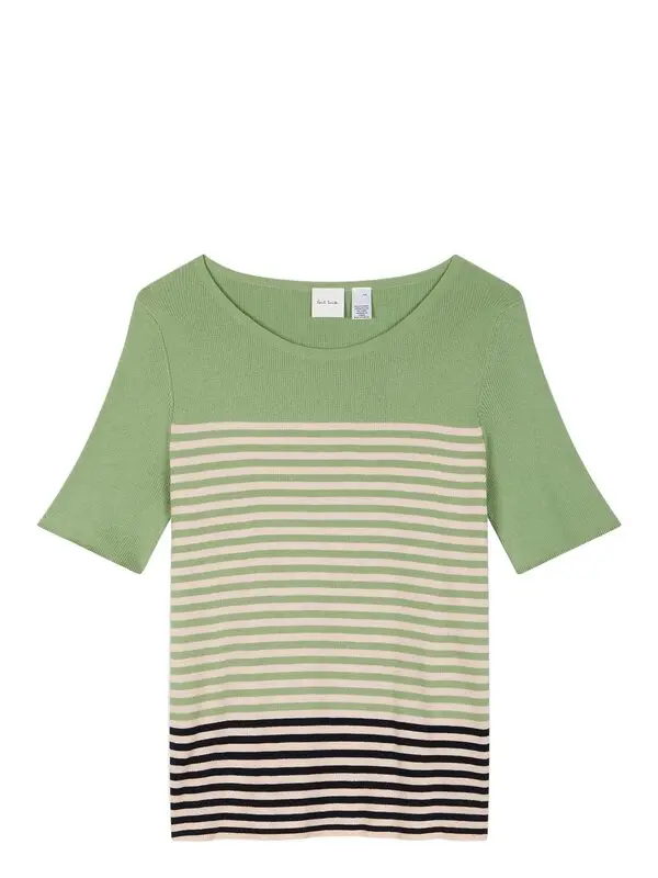 Paul Smith Striped Knit Top - Green