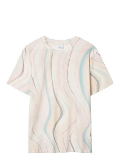 Paul Smith Faded Swirl Cotton T-shirt - Multicolour