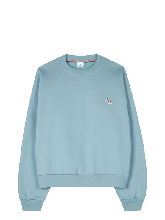 Paul Smith Cotton Sweatshirt With Zebra Logo - Blue