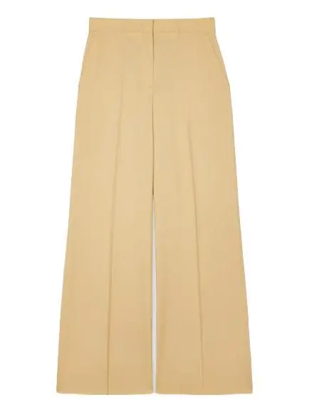 Paul Smith Muted Wool Wide-leg Trousers - Yellow