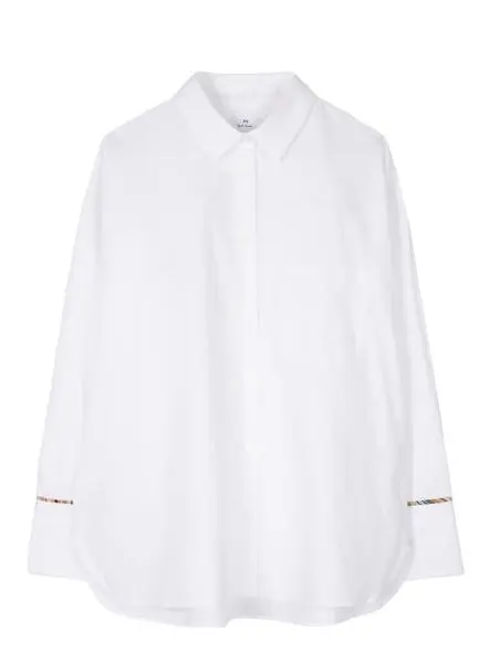 Paul Smith Relaxed-fit 'swirl' Trim Shirt - White