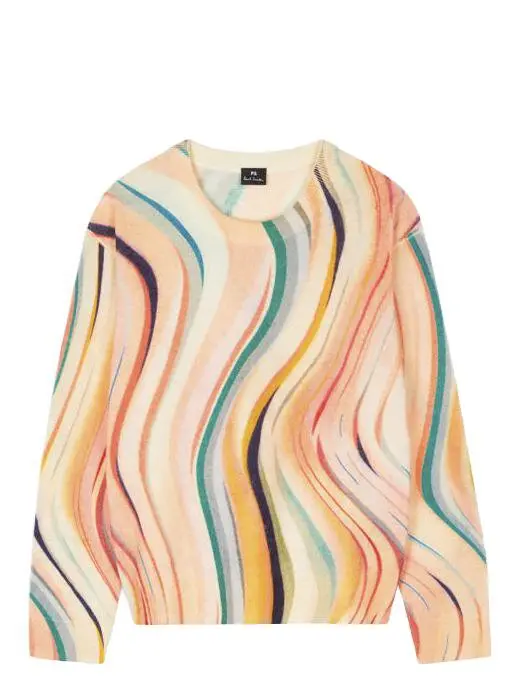 Paul Smith Dusky Swirl Crew Neck Knitted Sweater - Multicolour