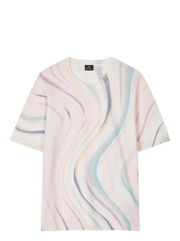 Paul Smith Short Sleeve Wool Knitted Top - Multicolour