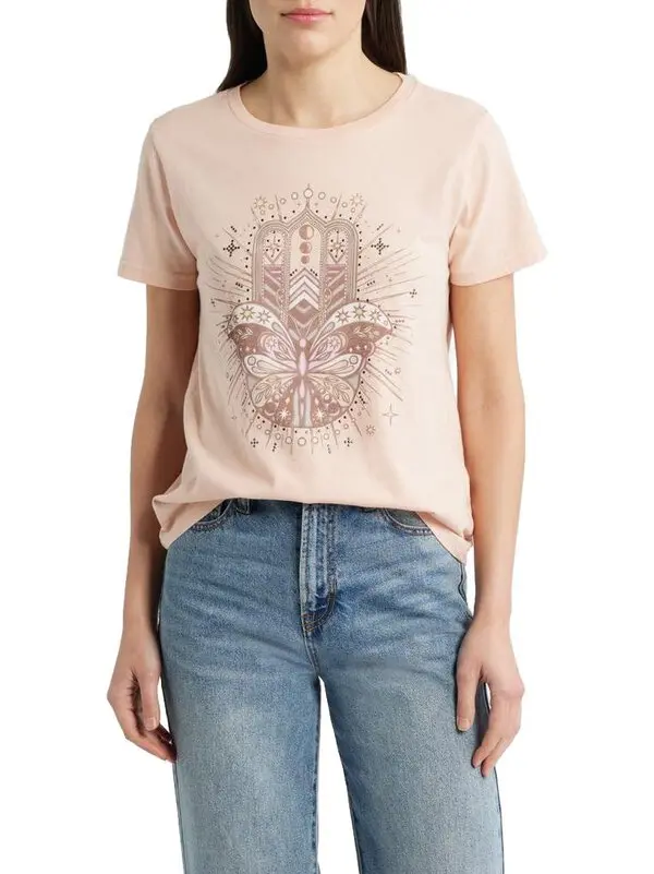 Lucky Brand Cotton Graphic T-shirt - Evening Sand