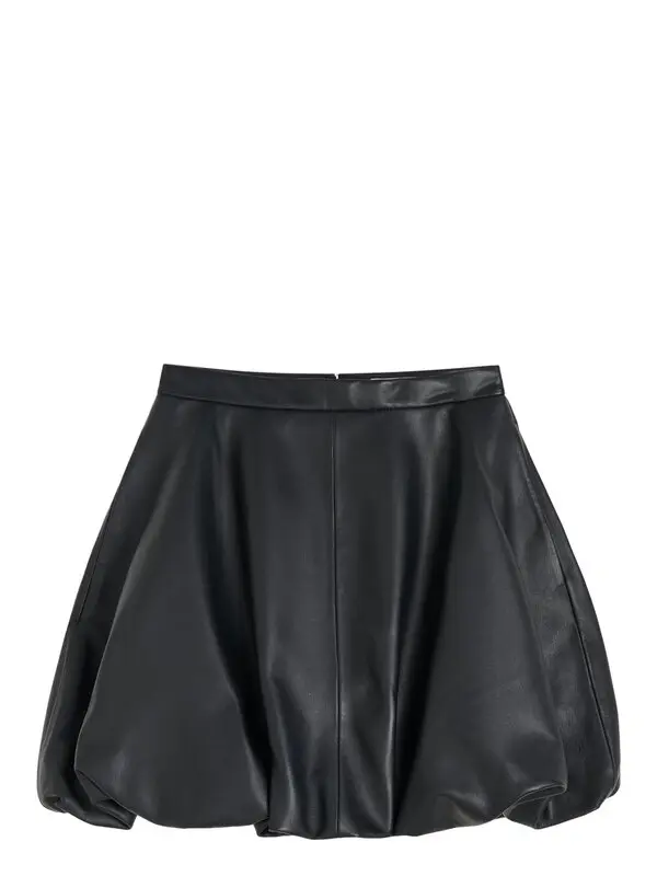 BY MALENE BIRGER Brey Leather Mini Skirt - Black
