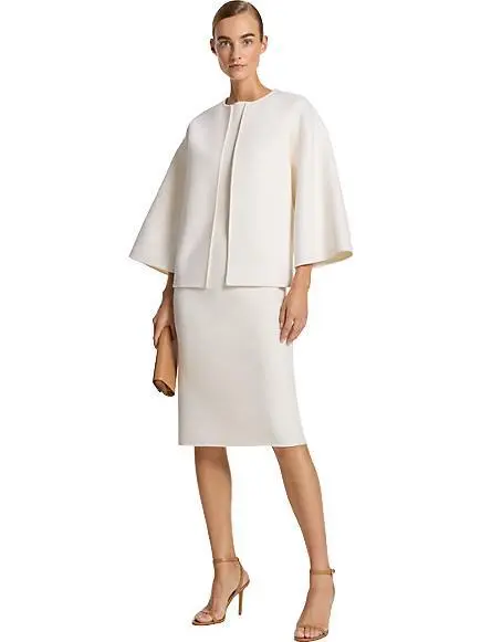 Michael Kors Double-faced Wool Kimono Jacket - Natural
