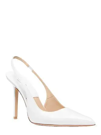 Michael Kors Reece Leather Slingback Pumps - White