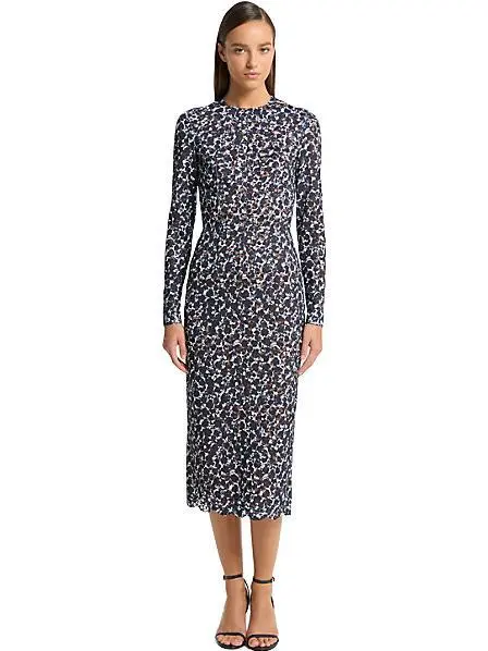 Michael Kors Shadow Floral Lace Sheath Dress - Blue