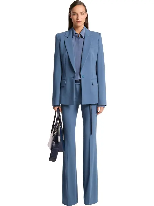 Michael Kors Tyler Stretch Wool Crepe Blazer - Grey