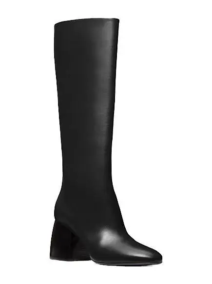 Michael Kors Kaitlin Leather Riding Boots - Black