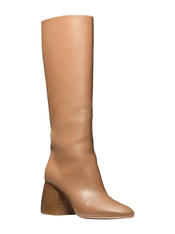 Michael Kors Kaitlin Leather Riding Boots - Brown