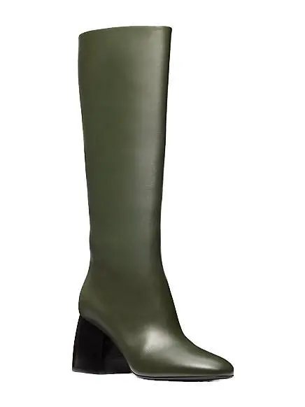 Michael Kors Kaitlin Leather Riding Boots - Green