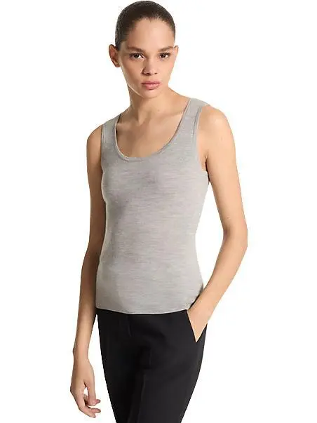 Michael Kors Bette Cashmere Tank Top - Grey
