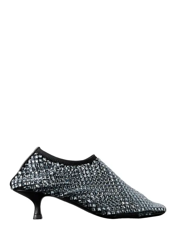 Christopher Esber Minette Crystal-embellished Mesh Pumps - Gray