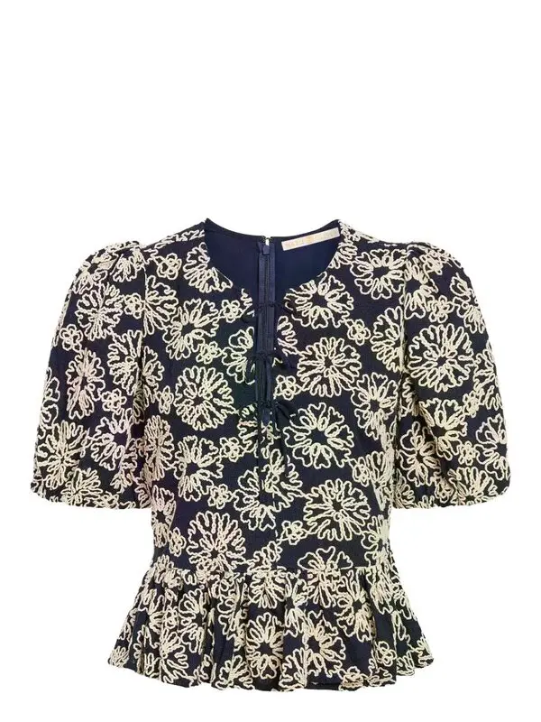 MARIE OLIVER Estella Floral Blouse - Blue