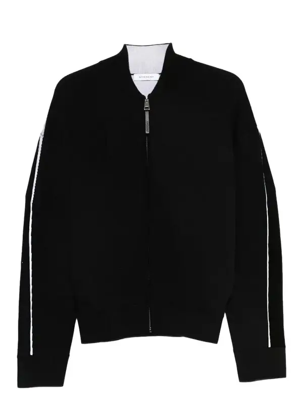 Givenchy Zipped Cardigan With Couture Seam - Black