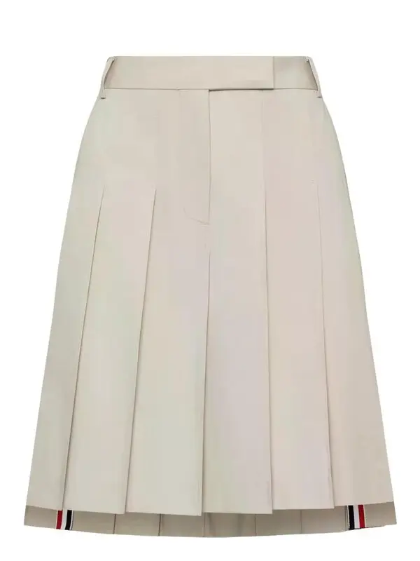 Thom Browne Pleated Mini Skirt - Neutrals