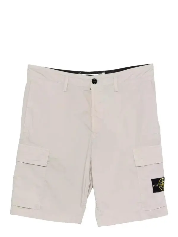 Stone Island Logo Patch Cargo Shorts - Neutrals